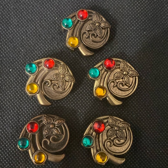 Source Unknown | Accessories | Vintage Button Covers Acrylic Bronze ...